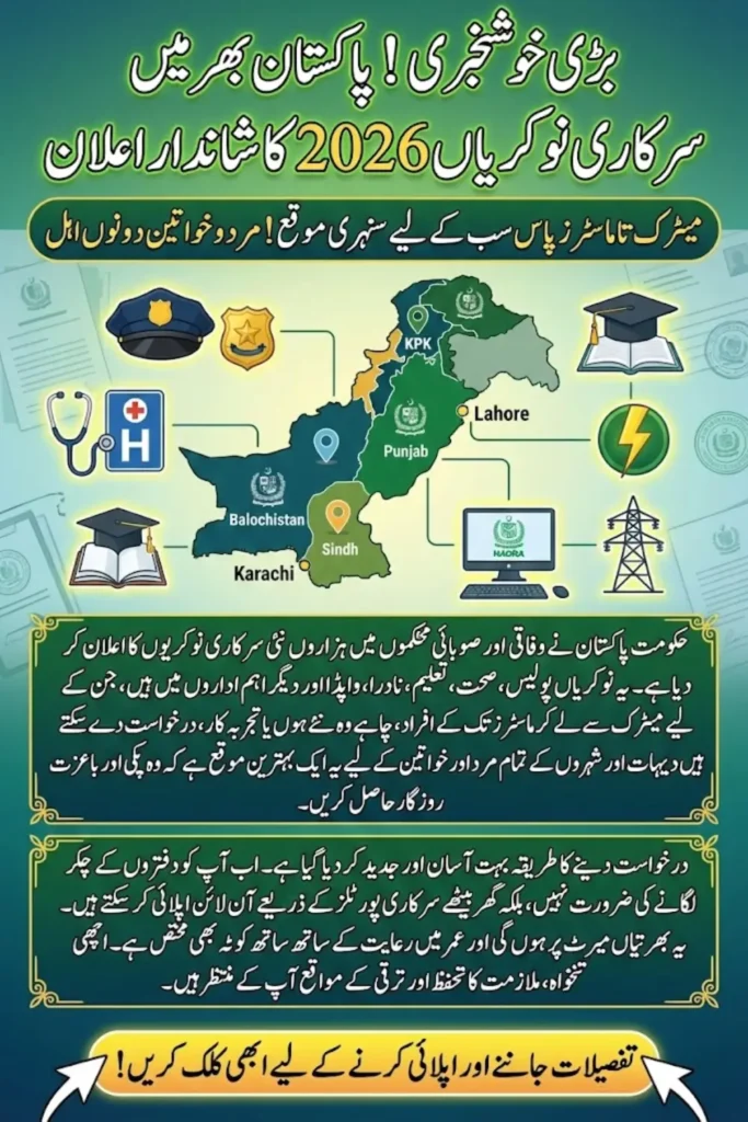 Govt Jobs 2026 in Pakistan Apply Online – Latest Government Vacancies ...